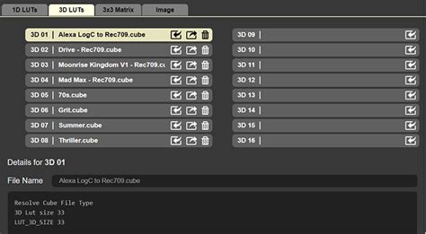Colorbox From Aja With Lut Color Transforms
