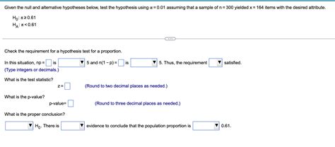Solved Given The Null And Alternative Hypotheses Below Test The