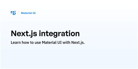 Nextjs Integration Material Ui