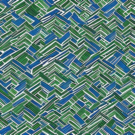 A Repeating Pattern Of Overlapping Triangles In Shades Of Green And