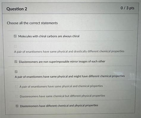 Solved Choose All The Correct Statements Molecules With