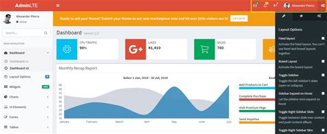question top left menu · issue 175 · jeroennoten laravel adminlte · github