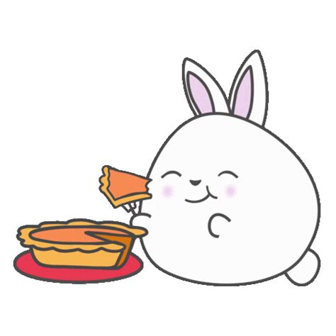 Pumpkin Pie Eating Sticker By Rainbow Rabbits Find And Share On Giphy