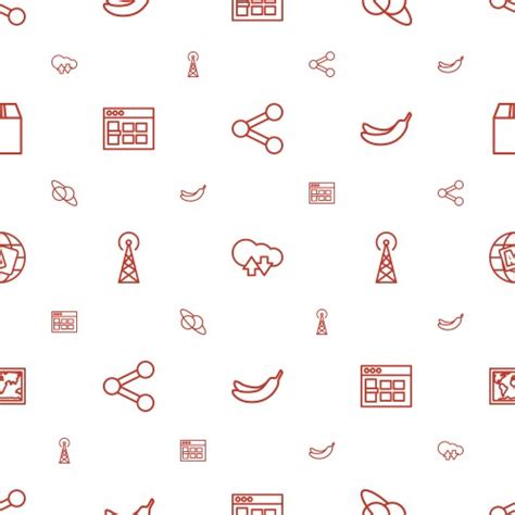 Networking Icons Pattern Seamless White Background