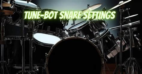 Tune Bot Snare Settings All For Turntables