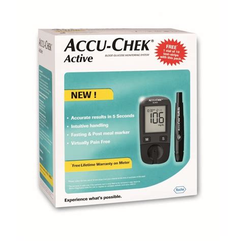 Глюкомер за измерване на кръвна захар Accu Chek Active 60 бр тест ленти Emag Bg