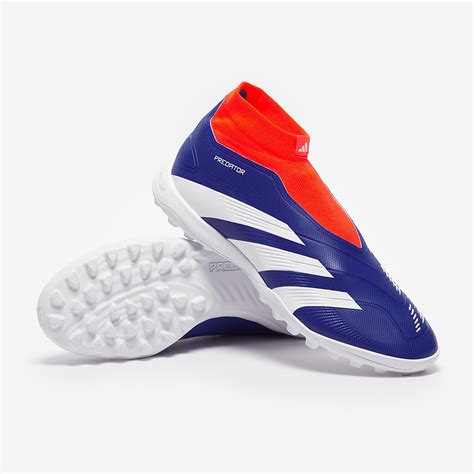 Adidas Predator League Laceless Tf Bleu Lucide Blanc Ftwr Rouge