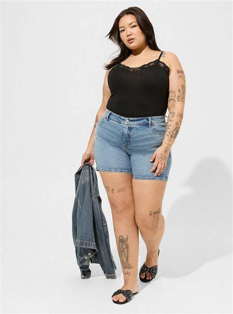 Plus Size Vintage Slub V Neck Lace Cami Torrid