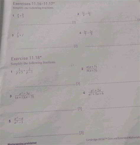 Exercises 1116 1117 Simplify The Following StudyX