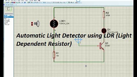 Automatic Light Detector Using Ldr Light Dependent Resistor Simulation Youtube