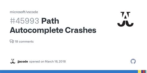 Path Autocomplete Crashes · Issue 45993 · Microsoftvscode · Github