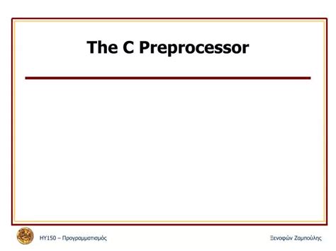 PPT The C Preprocessor PowerPoint Presentation Free Download ID