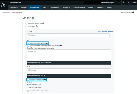 ebs custom sms messages longer than 160 characters or 70 characters