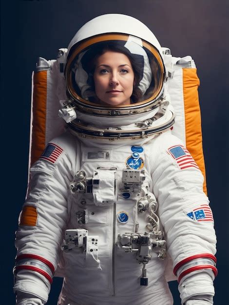 Premium Ai Image Medium Shot Female Astronaut Wearing Spacesuit