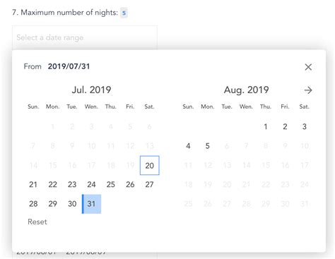 Maximum Night Exceed Because User Can Select Dates Before Start Date · Issue 9 · Northwalker