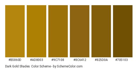 Dark Gold Shades Color Scheme Bronze