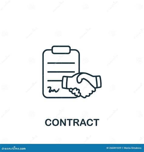 Contract Icon Monochrome Simple Project Management Icon For Templates