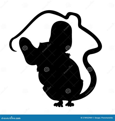 Shape Of Cartoon Hiding Mouse Stock Vector Illustration Of Tail