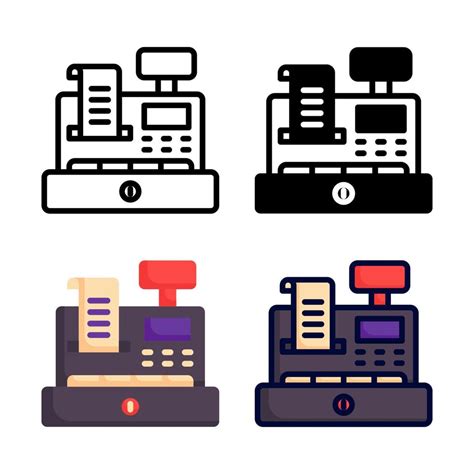 Cash Payment Icon Set Style Collection 15112207 Vector Art At Vecteezy