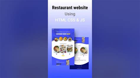 Responsive Food Website Design Using Html Css And Javascript Htmlwebsite Webdesign Virlshort