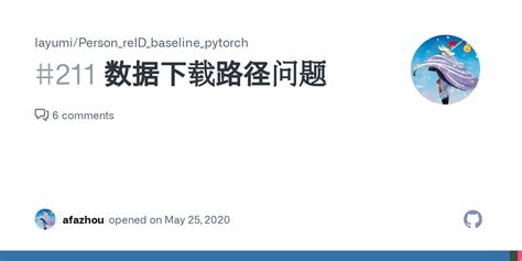 数据下载路径问题 Issue layumi Person reID baseline pytorch GitHub