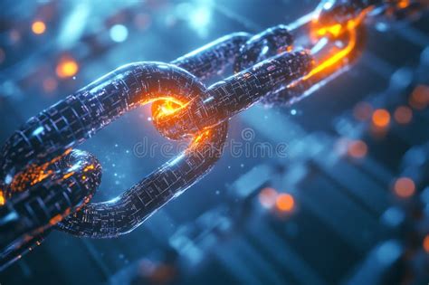 Digital Chain Stock Illustration Illustration Of Future 350695502