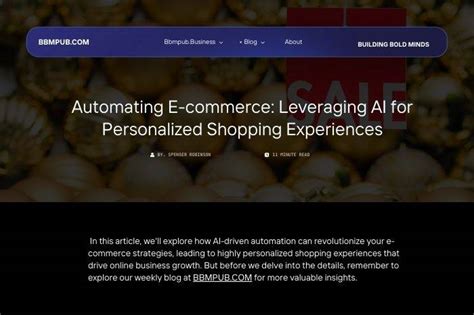 Automating E Commerce Leveraging Ai For Personalized Shopping Experiences