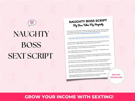 Naughty Boss Script Naughty Secretary Sexting Script Adult Model Onlyfans Sexting Scripts