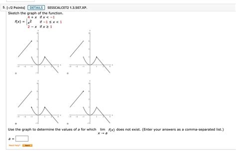 Solved 5 2 Points DETAILS SESSCALCET2 1 3 507 XP Chegg Com
