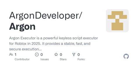 Github Argondeveloperargon Argon Executor Is A Powerful Keyless