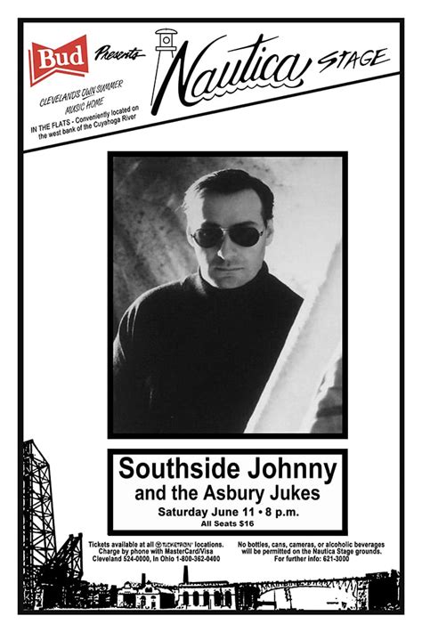 Southside Johnny And The Asbury Jukes 1988 Cleveland Concert Poster