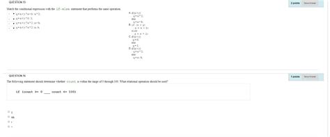 Solved Question 15 2 Points Save Answer Match The