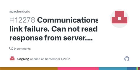 Communications Link Failure Can Not Read Response From Server