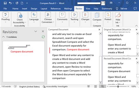 How To Compare Two Word Documents Or Excel Tables Online