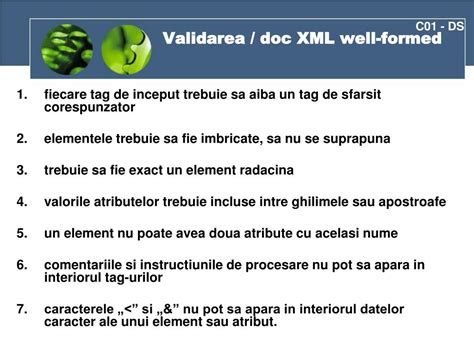 PPT C01 Intro DS Intro XML Sintaxa XML PowerPoint Presentation