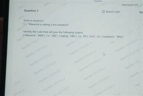 Attempted 0 8 Question 1 Revisit Later Given Studyx