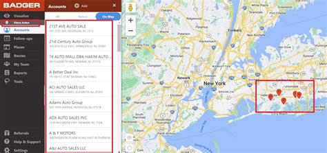How To Use The On Map Feature Web App Badger Maps