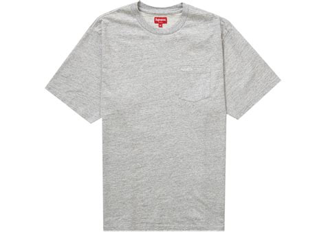Supreme Ss Pocket Tee Ss23 Heather Grey Mens Ss23 Us