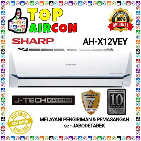 Jual Ac Sharp 15 Pk 12 Vey Ac Sharp Harga Unit Only Shopee Indonesia