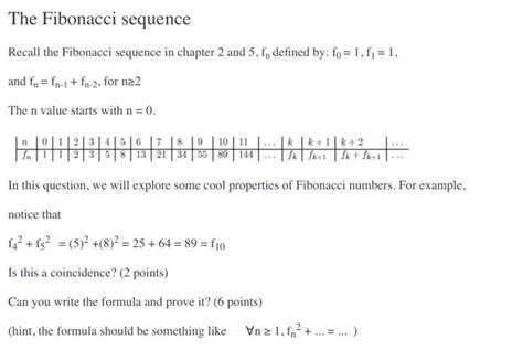 Solved The Fibonacci Sequence Recall The Fibonacci Sequence