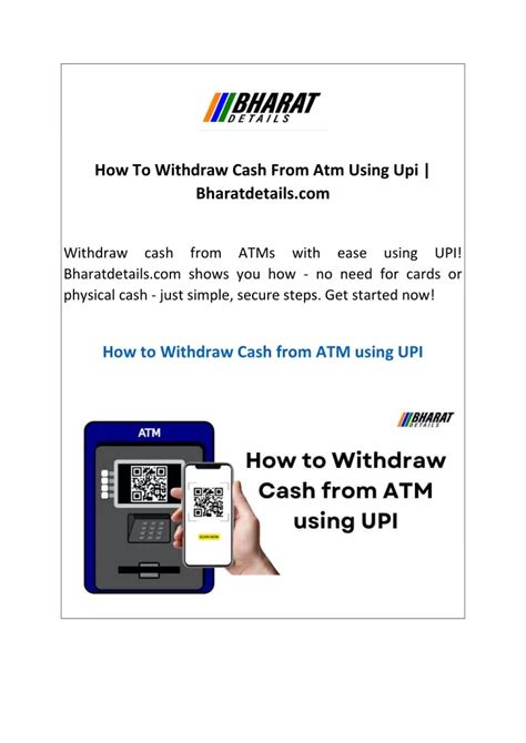 Ppt How To Withdraw Cash From Atm Using Upi Bharatdetails Powerpoint