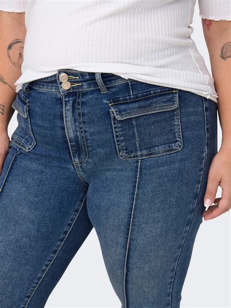 Carsally Mid Waist Flared Fit Jeans Medium Blue Only®