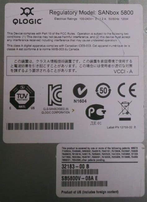 Qlogic Sanbox 5800 20x 8gb Fc Fabric Switch 12 Active Ports 4x 10g Stack Port