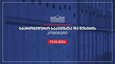 საფინანსო საბიუჯეტო კომიტეტის სხდომა 15 10 2024 Youtube
