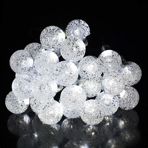 태양 문자열 빛 4 8 M 20 Leds 꽃 크리스탈 공 눈 공 크리스마스 장식 요정 문자열 빛 야외 정원 태양 램프