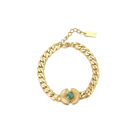 18k Pvd African Turquoise Bracelet The Grand Hausse
