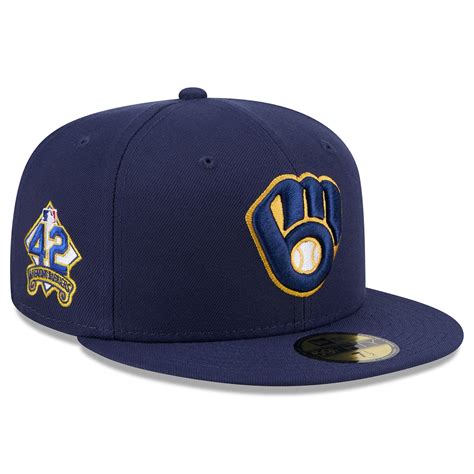 Mens New Era Navy Milwaukee Brewers 2025 Jackie Robinson Day 59fifty