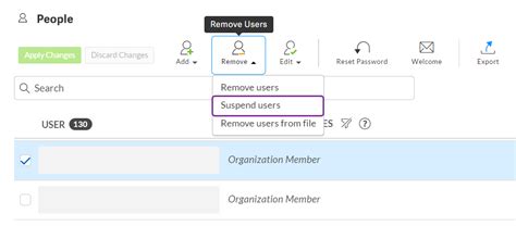 Activate And Suspend Users In An Organization Support Center
