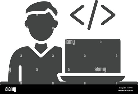 software developer icon vector image stock vector image and art alamy