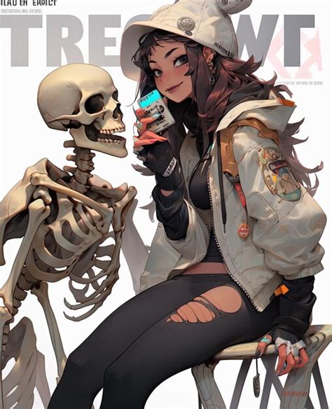 Premium Photo Two Skeleton Girl